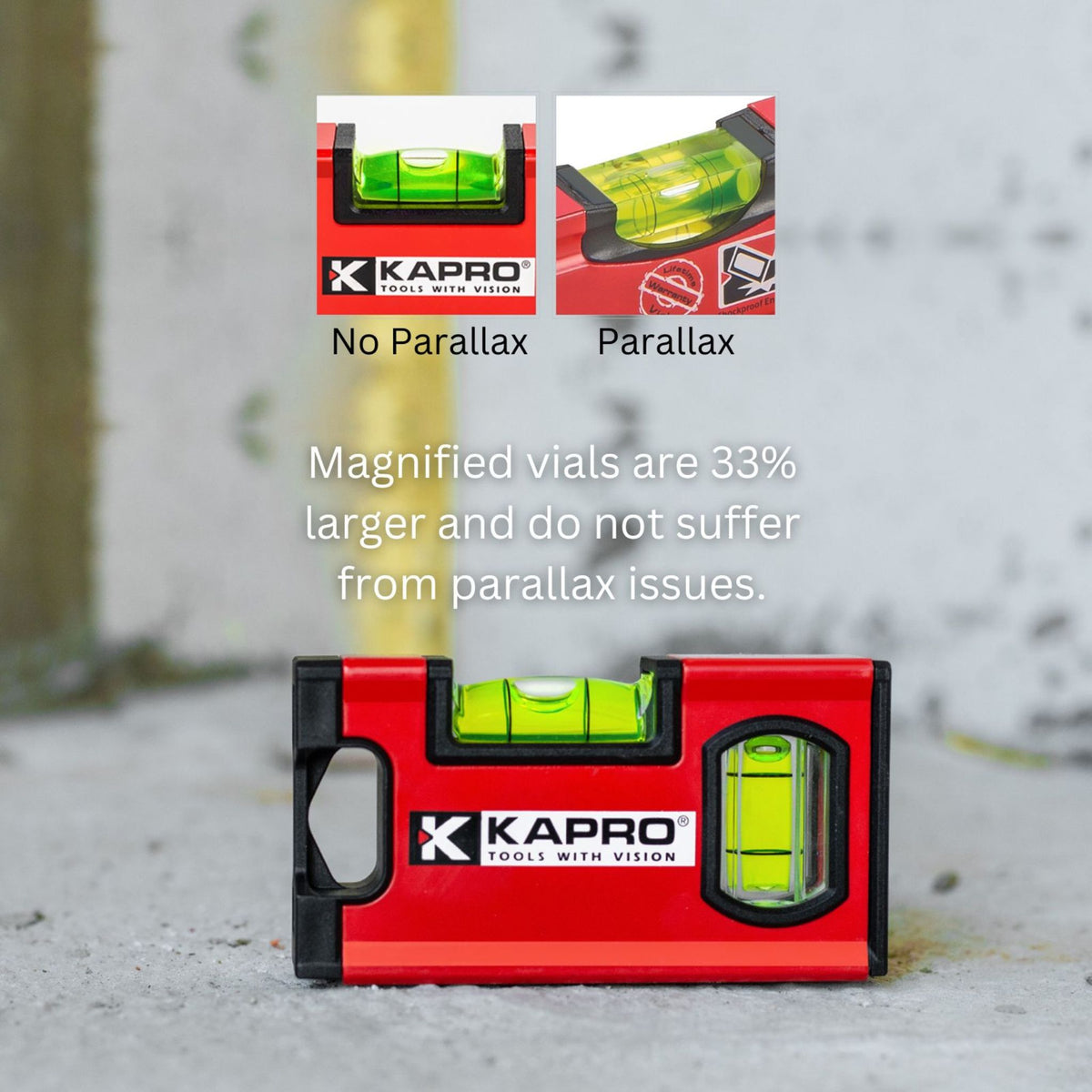 Kapro 771M TWIN Magnetic Heavy Duty Toolbox Level + V-Groove Base ...