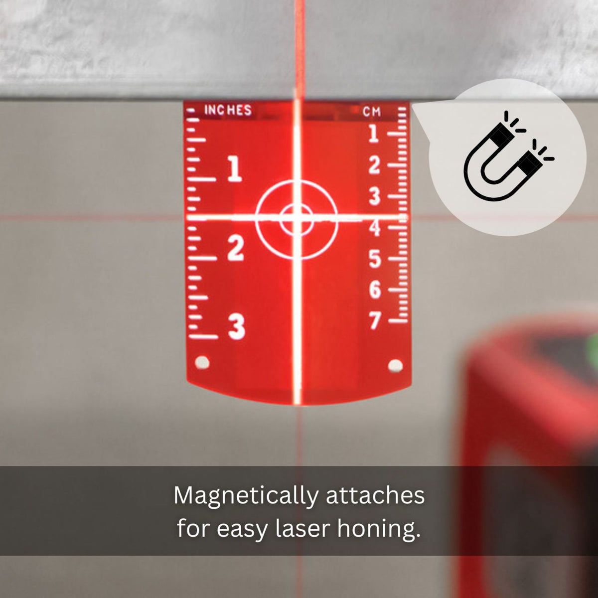 Kapro 845 Red Magnetic Laser Level Target in Inches & Centimeters ...
